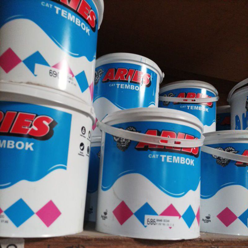 Jual cat tembok atau dinding aries fumalux 5kg warna | Shopee Indonesia