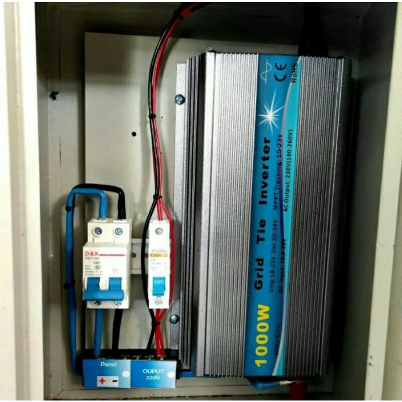 Jual Box panel PLTS on grid 1000 watt plus watt meter | Shopee Indonesia