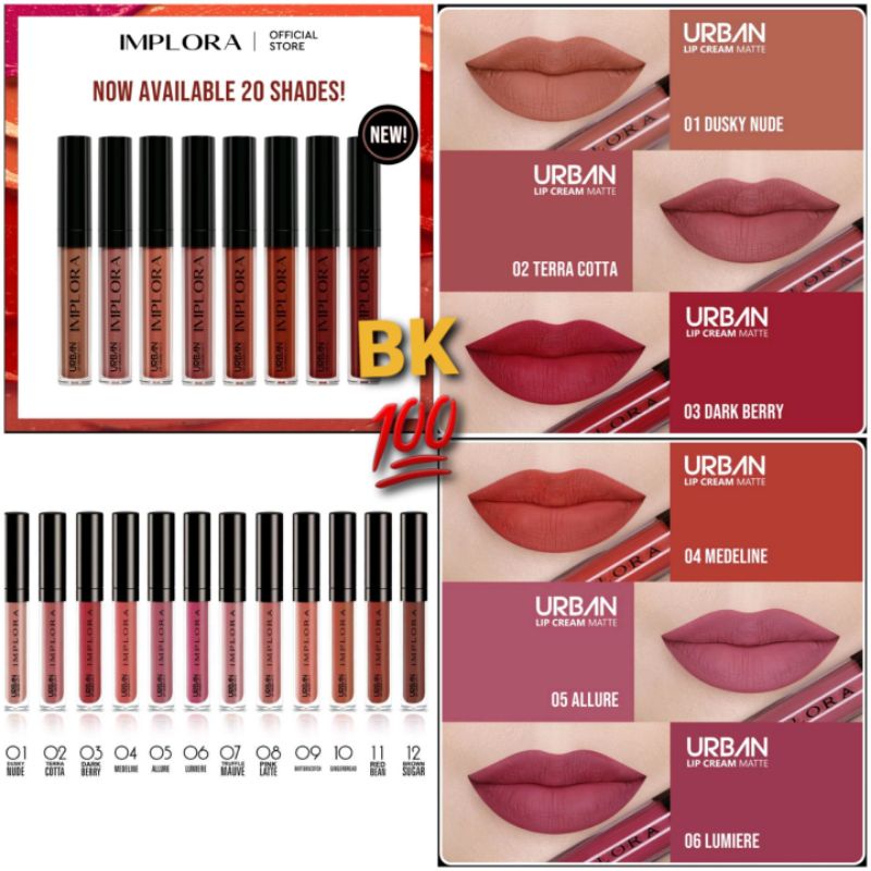 Jual IMPLORA URBAN MATTE LIP CREAM / IMPLORA PENSIL ALIS | Shopee Indonesia