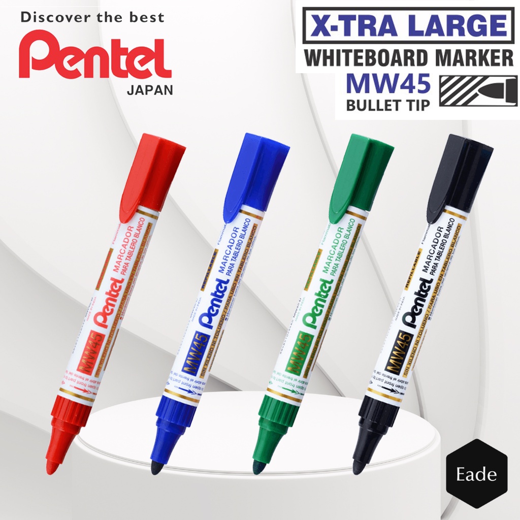 Jual Spidol Whiteboard Pentel MW45 Besar / Pentel Whiteboard Marker ...