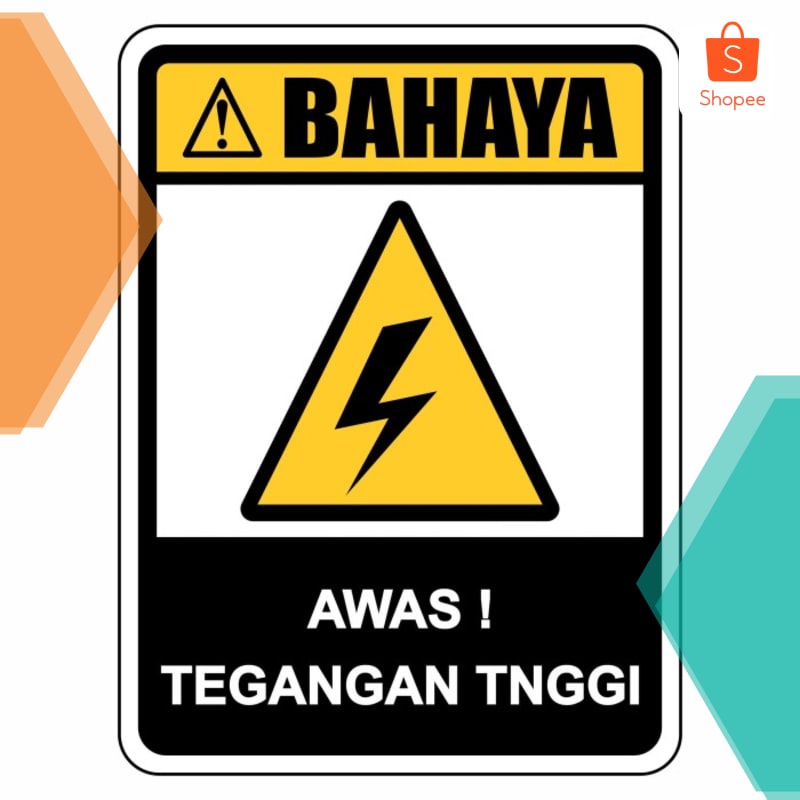 Jual Terlaris Rambu K3 Bahaya Listrik Tegangan Tinggi 45cm x 60cm Plat ...