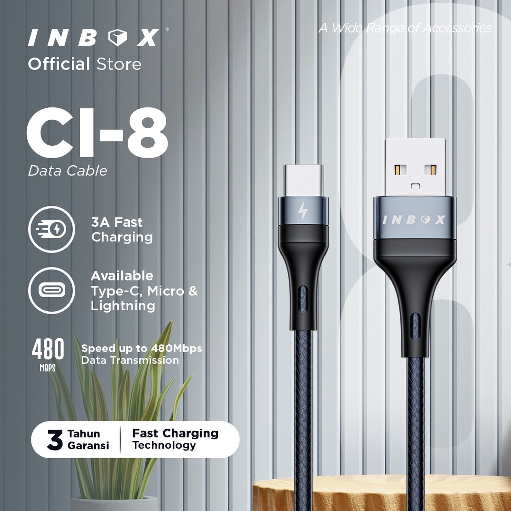 Jual Kabel Charger Inbox CI-8 Fast Charging | Kabel Data Type C, Micro ...