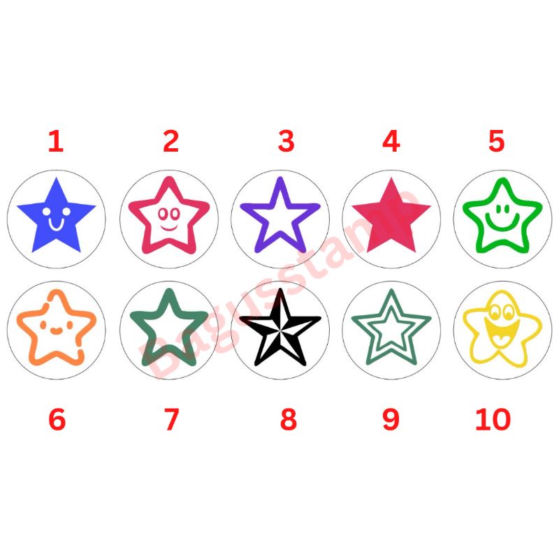 Jual Stempel Guru Bintang [KECIL] Star Teacher Stamp Penilaian Rewards ...