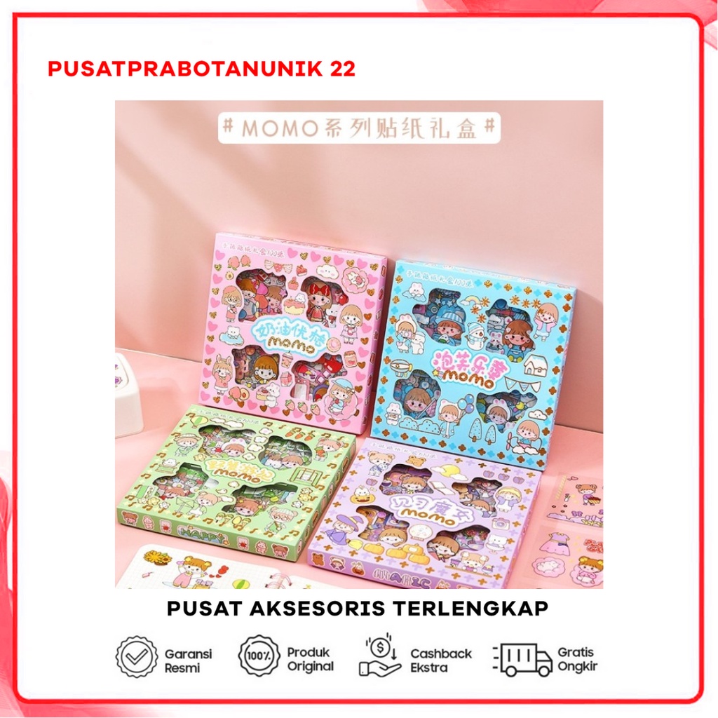 Jual STICKER MOMO WATERPROOF ISI 100 LEMBAR PER BOX | Shopee Indonesia