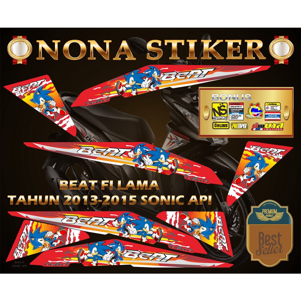 Jual STRIPING STIKER DECAL BEAT FI LAMA 2013-2015 SONIC API | Shopee ...