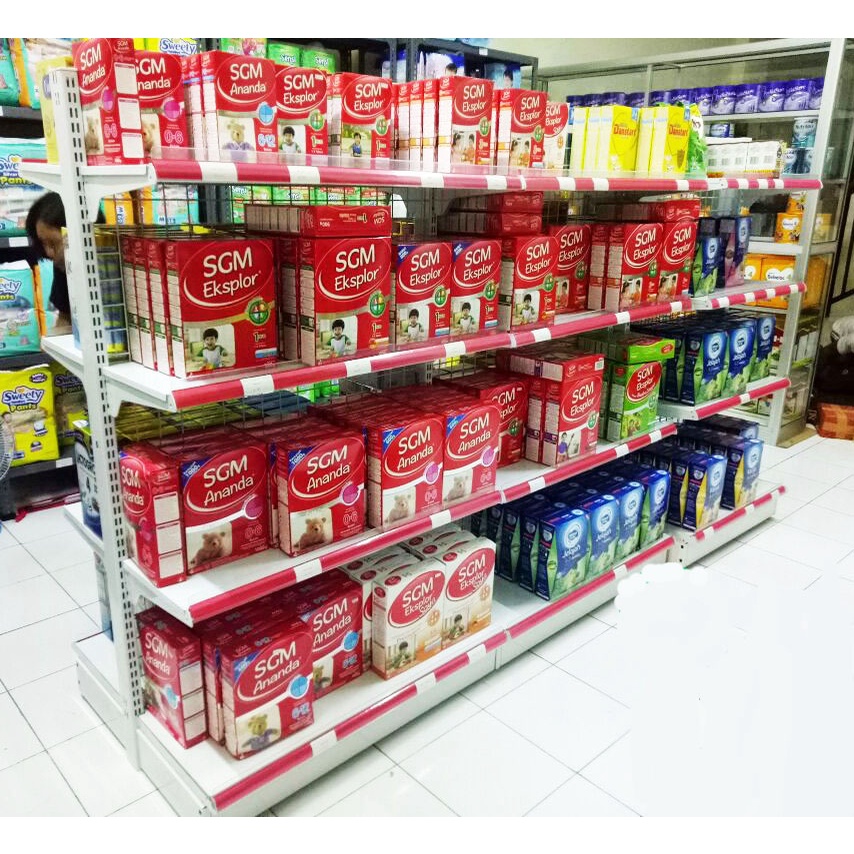 Jual Rak Display Minimarket | Rak Double | Rak Gondola dua sisi ...