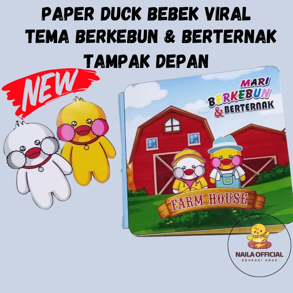Jual Bebek Viral Mainan Edukasi Boneka Kertas Anak Paper Duck Dolls ...