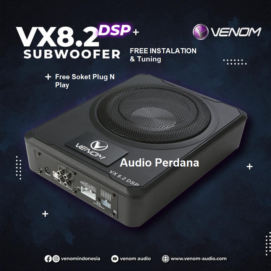 Jual Subwoofer Aktif Kolong Jok Venom 8.2DSP 8.2 DSP Built In Processor 8ch | Shopee Indonesia