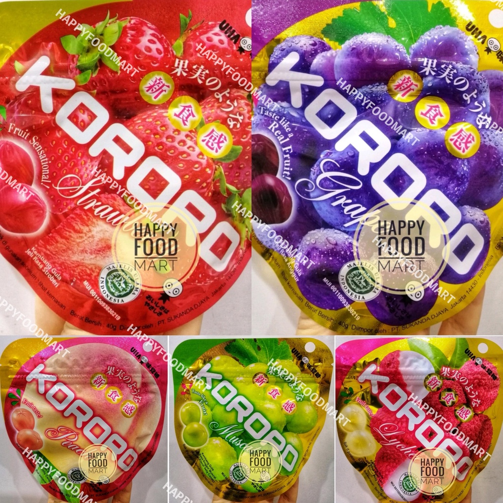 Jual [DISKON] PERMEN KORORO 40 GRAM/UHA JELLY CANDY JEPANG/PEACH ...