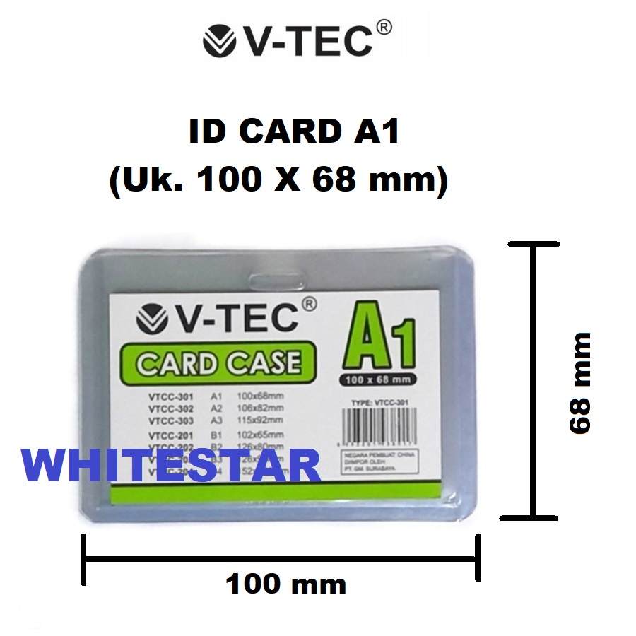 Jual ID card mika v-tec A1 (100x68 mm) - keplek name tag / glue card | Shopee Indonesia