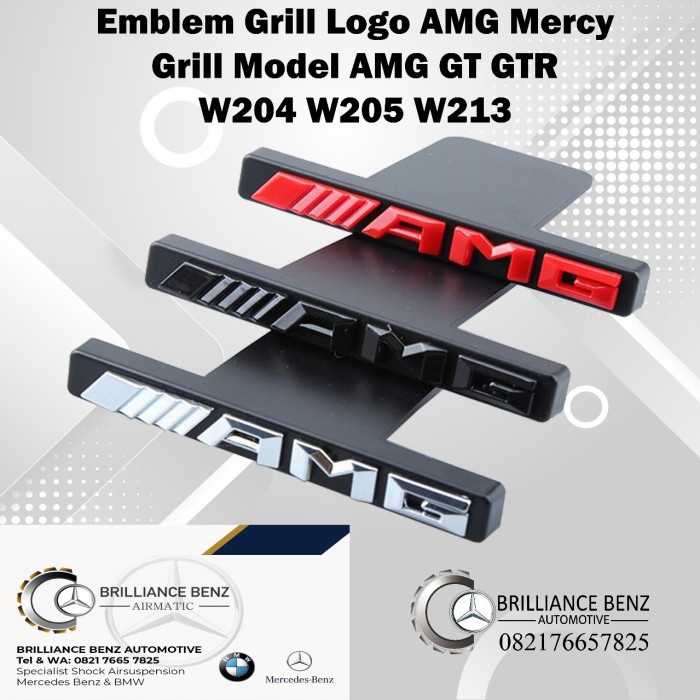 Jual EMBLEM GRILL LOGO AMG W204 W205 W212 W211 GTR GT AMG MERCEDES BENZ ...