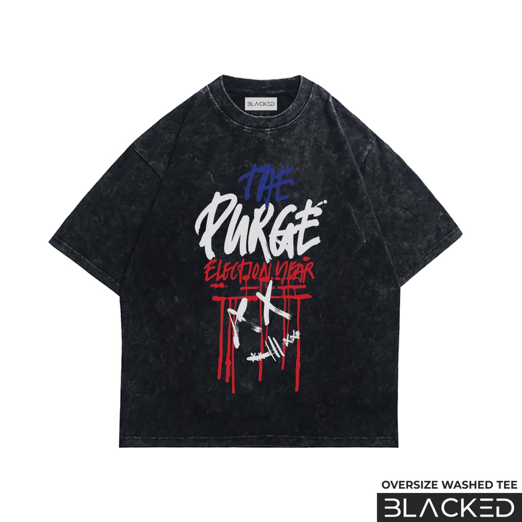 Jual KAOS THE PURGE ELECTION NEAR OVERSIZE / STONEWASH / OVERSIZED ...