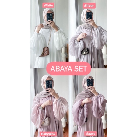 Jual ABAYA SET BY SHIMMER LOOK RAYA SET IED SERIES SHIMMER LONG OUTER ...