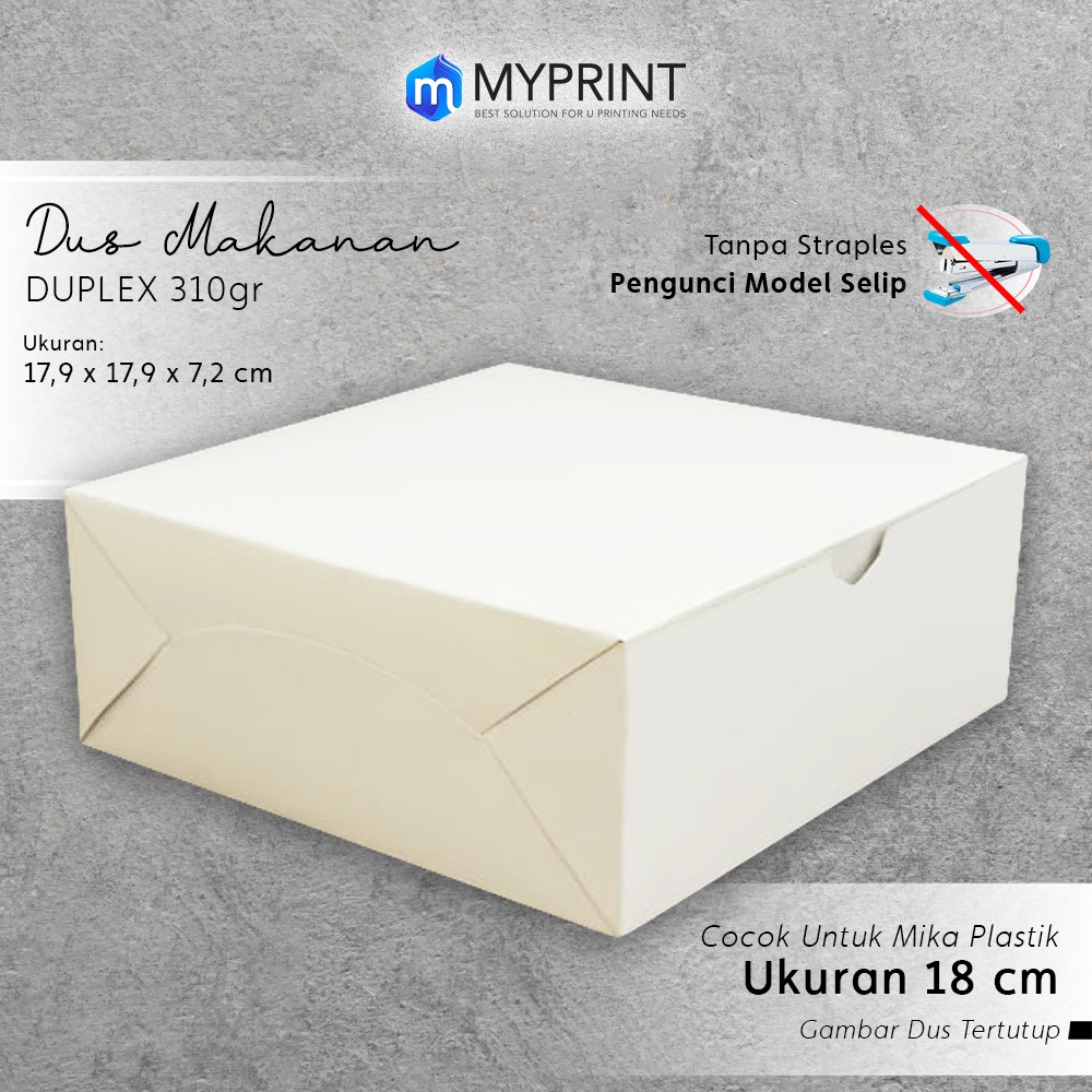 Jual Dus / Box 18 x 18 x 7,2 / 18cm / Packaging Kemasan Kotak Makanan ...
