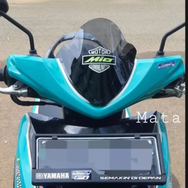 Jual winsild/visor new Yamaha Mio gear 125 carbon free double tape 100% ...
