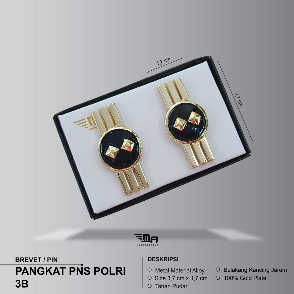 Jual PIN PANGKAT PNS POLRI 3B BRIVET WING | Shopee Indonesia