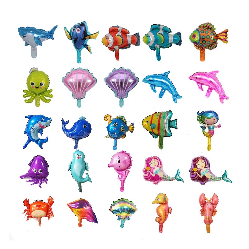 Jual Balon Foil Mini Motif Ikan, Mermaid/Ikan Duyung dan Binatang Laut ...