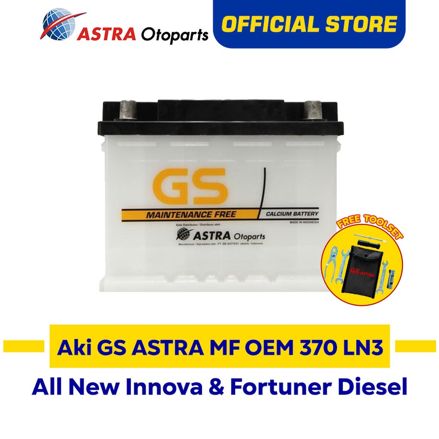 Jual GS ASTRA MF OEM 370LN3 Aki Mobil All new Innova Diesel, Innova Venturer, Toyota Fortuner ...