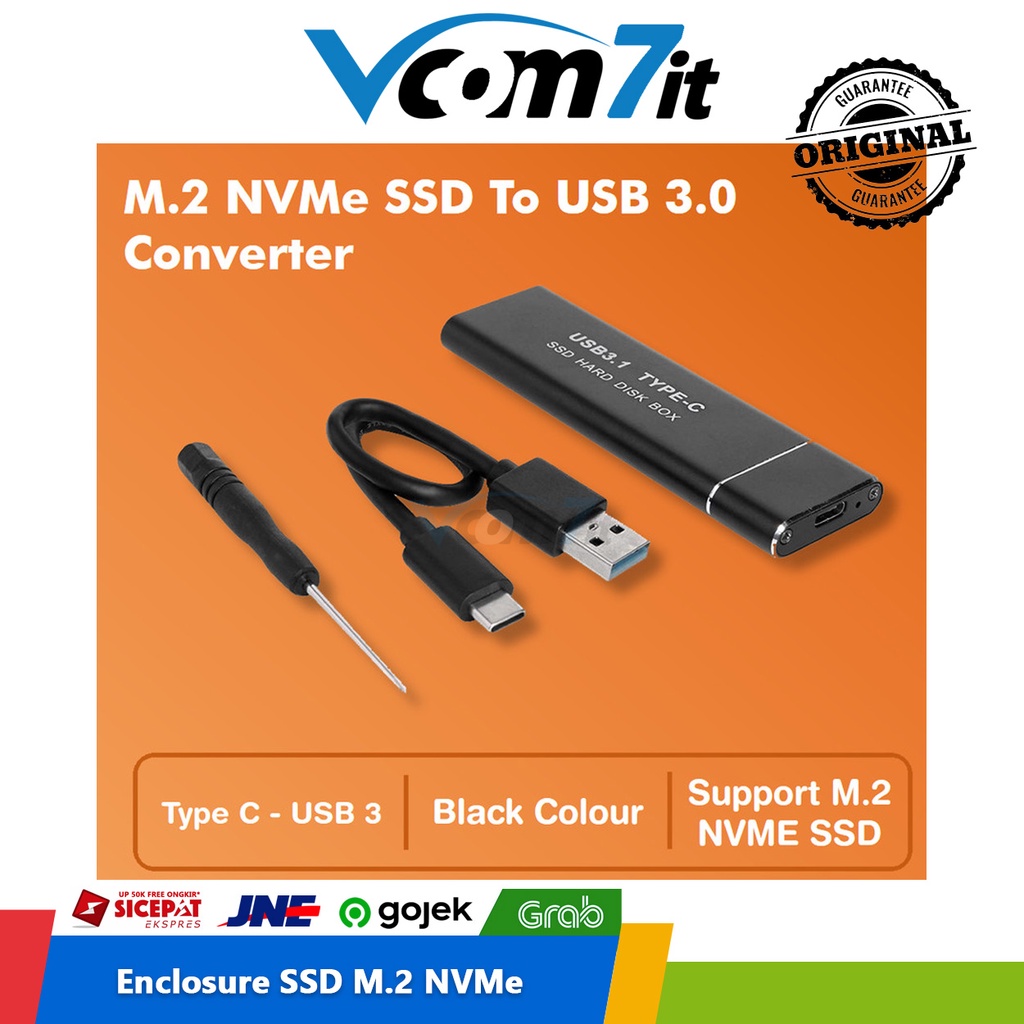 Jual Casing M.2 NVMe SSD Type C To USB 3 ADAPTER PORTABLE ENCLOSURE M2 ...