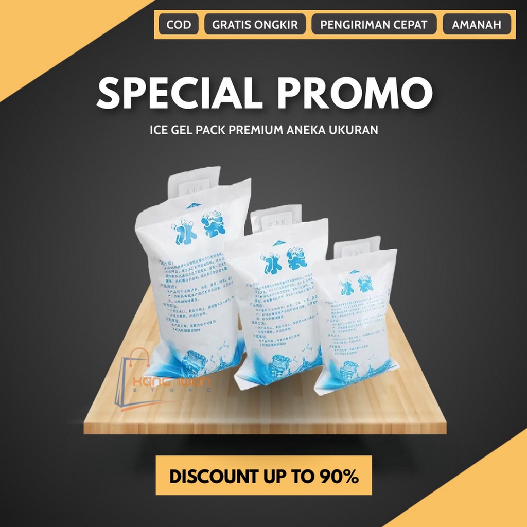 Jual Ice Gel Pack 600 ml Dry Es Pendingin Es Batu Blue Ice Jelly Gabag ...
