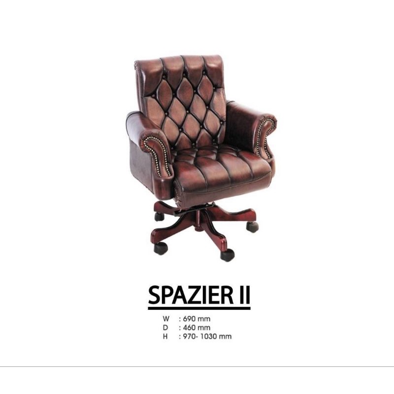 Jual KURSI DIREKTUR EXCLUSIVE INDACHI SPAZIER II LEATHER WOODEN KURSI ...