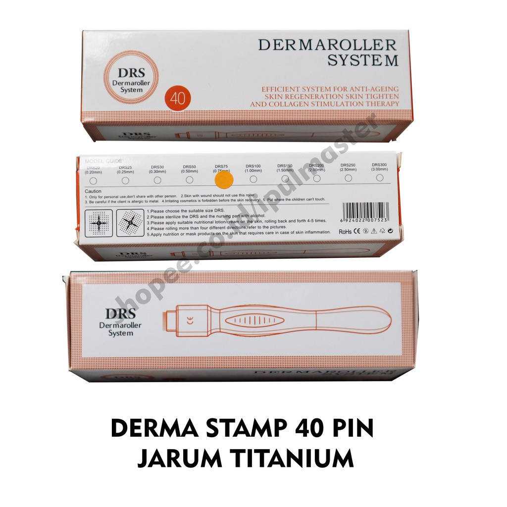 Jual DERMA STAMP DERMASTAMP 40 PIN ALAT MEMASUKKAN SERUM WAJAH 0.2-3.0 ...