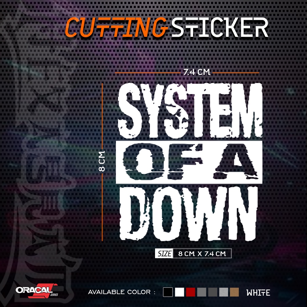 Jual Cutting Sticker System of a Down Band Logo | Stiker Cutting Musik ...