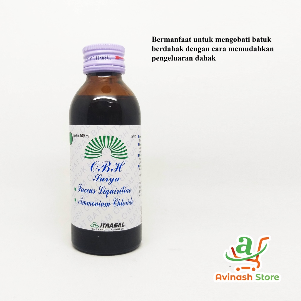 Jual OBH SURYA ITRASAL SIRUP OBAT BATUK BERDAHAK ISI 100 ML | Shopee ...
