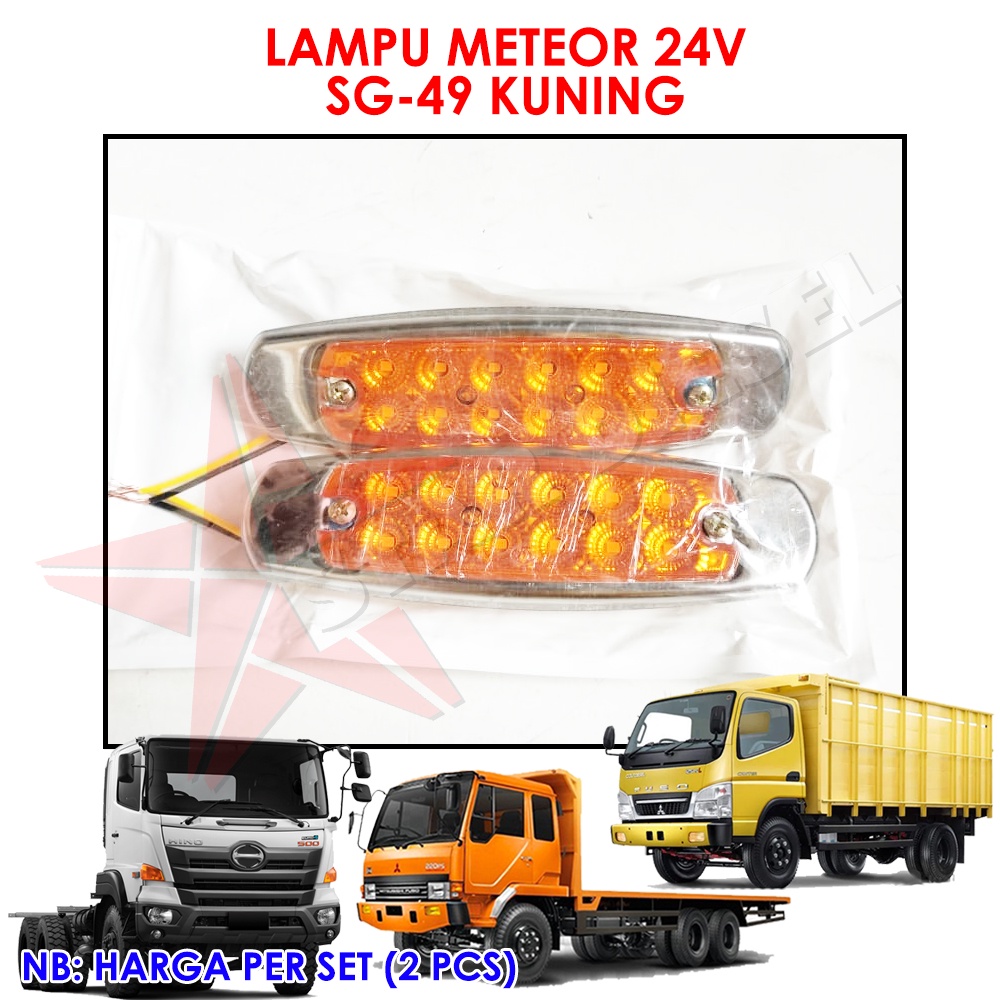Jual LED LAMPU TRUK CANTER 24V LED LAMPU METEOR KUNING SG-49 TRUK HINO FUSO UNIVERSAL | Shopee ...