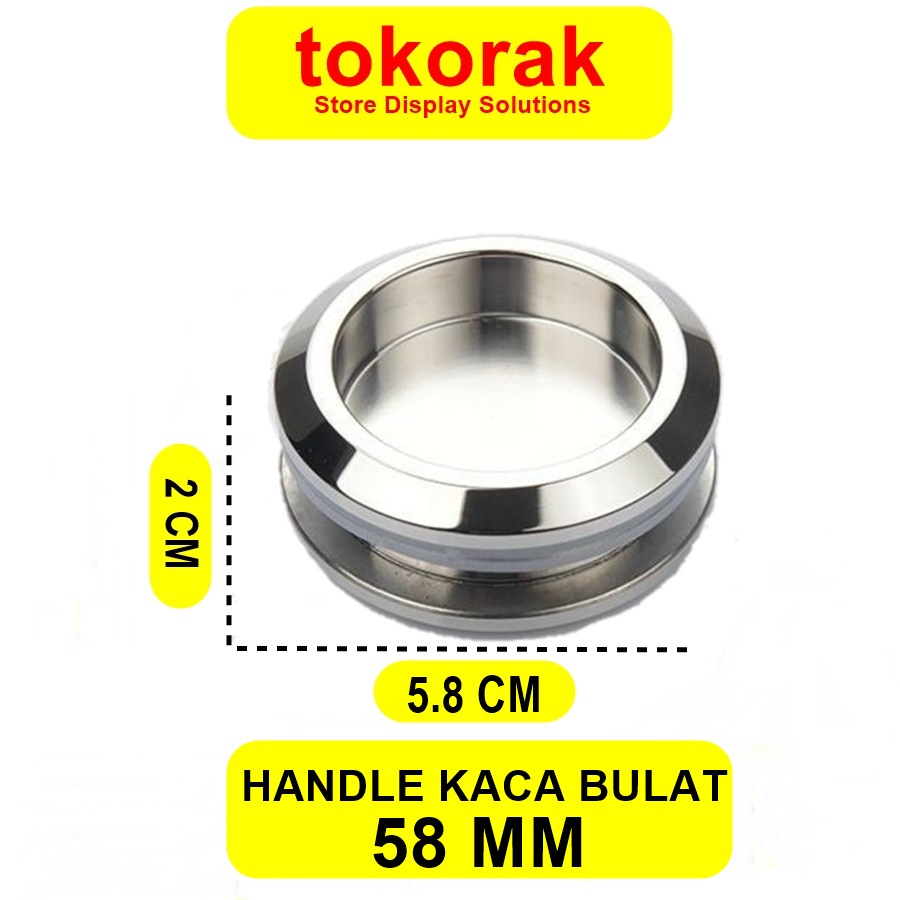 Jual HANDLE KACA BULAT 58 MM HANDEL SLIDING DOOR PINTU GESER SHOWER ...