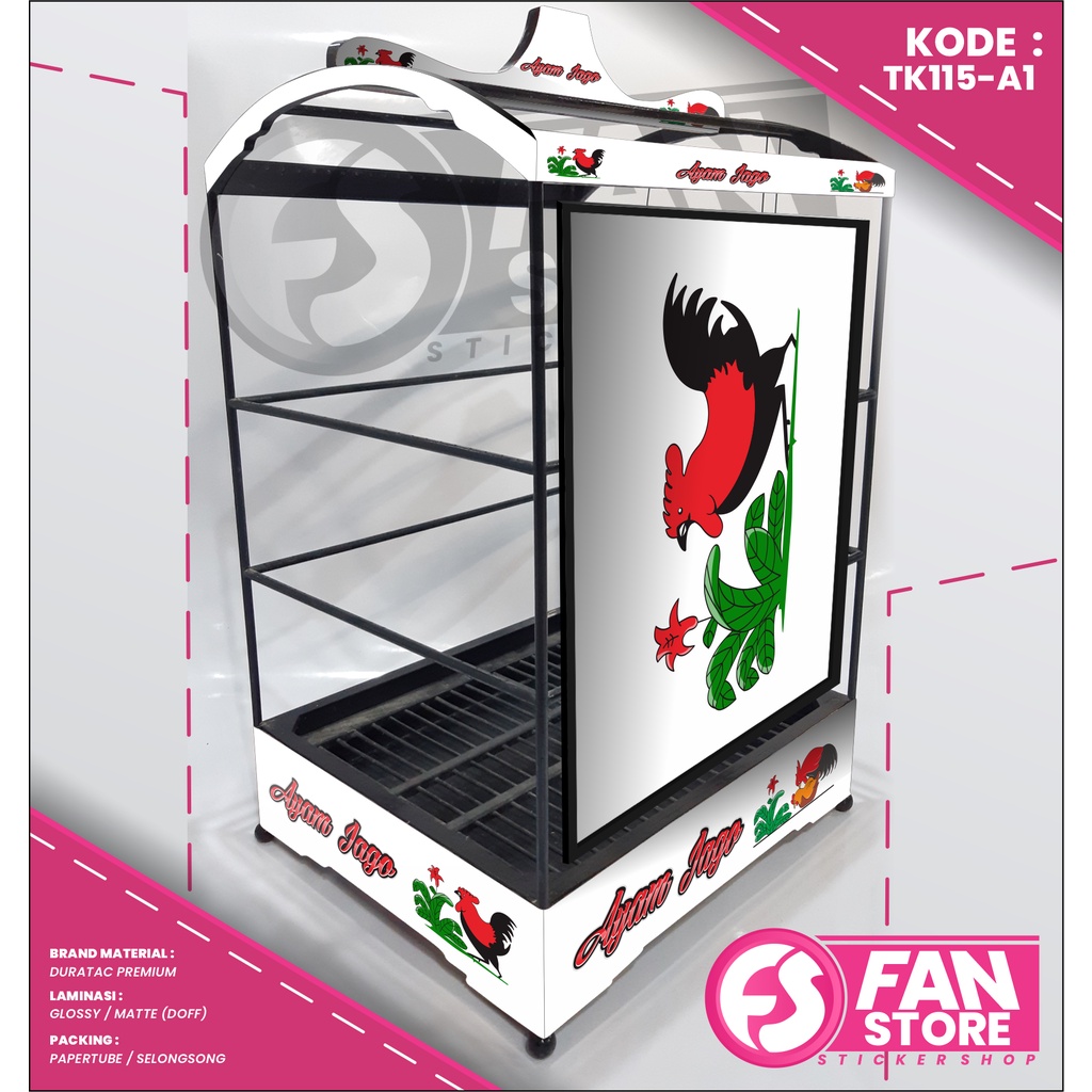 Jual STICKER DECAL SANGKAR KOTAK | DECAL SANGKAR BURUNG | DECAL KANDANG ...