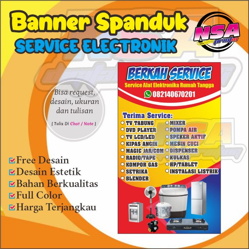 Jual Cetak Banner / Spanduk service Hp, computer, laptop dan elektronik ...