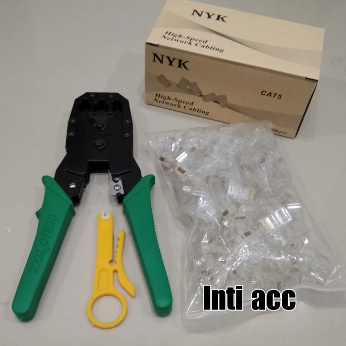 Jual Crimping Paket Tang Crimping Tool Rj45 Dan Konektor Rj45 Isi ...