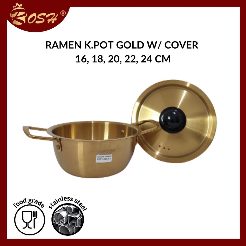 Jual ROSH - RAMEN K.POT GOLD W/ COVER 20 CM ( PANCI RAMEN ) | Shopee ...
