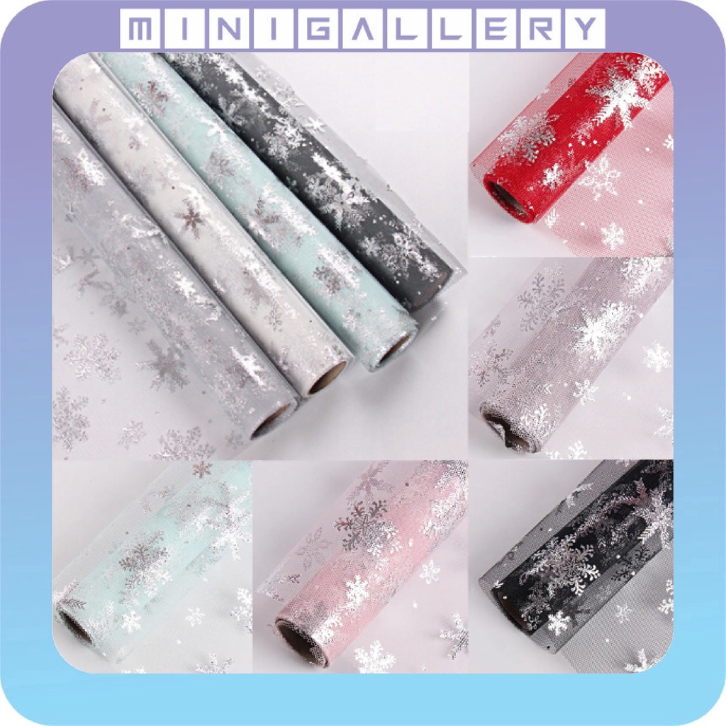 Jual Flower Wrapping Snow Tile Lembaran Kain Tile Salju Per Roll ...