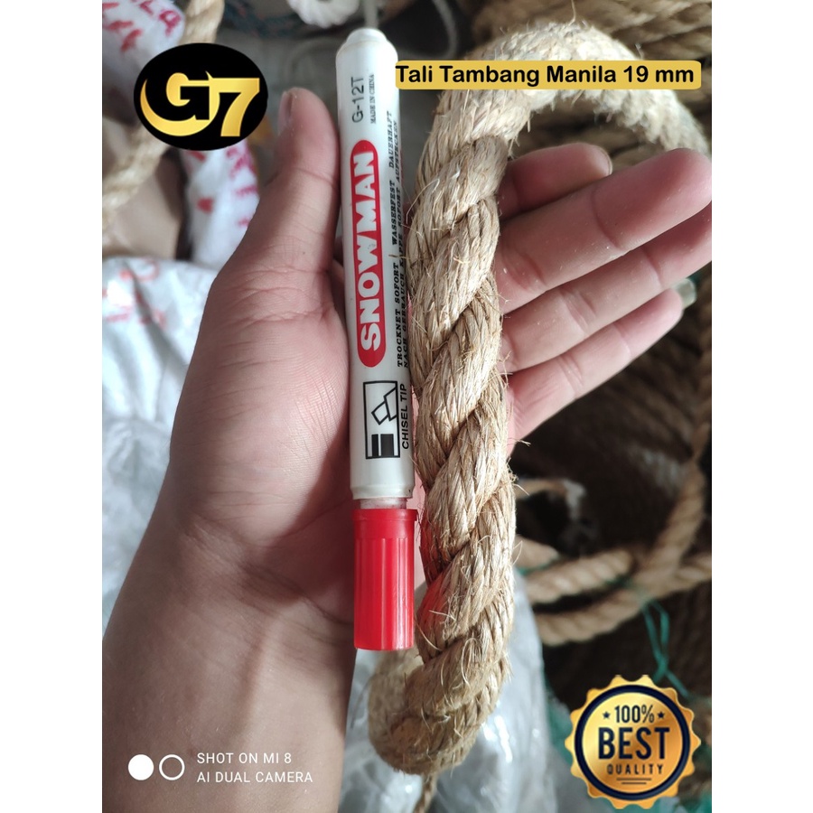 Jual Tali Tambang Tali Goni Tali Besar Manila 16mm 19mm Permeter Tali ...