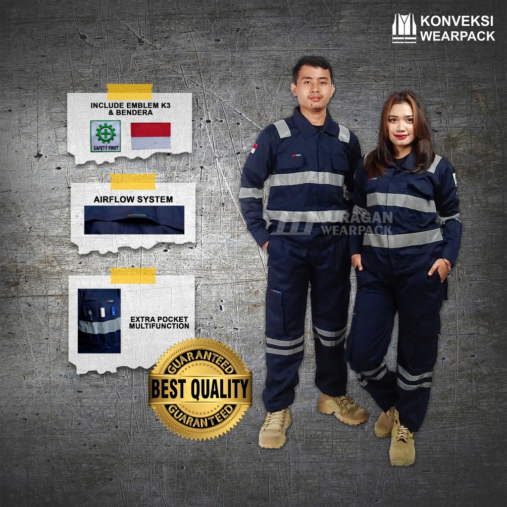 Jual Wearpack Safety Setelan Warna Biru Navy | Shopee Indonesia