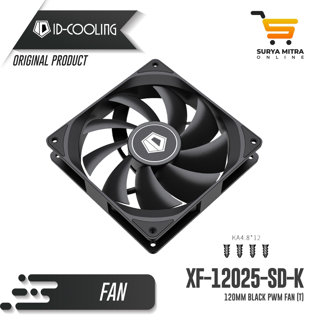 Jual Fan Casing ID-COOLING XF-12025-SD-K 120mm PWM | Shopee Indonesia