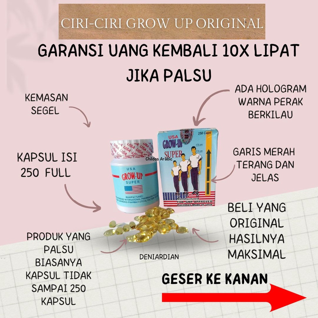 Jual (BAYAR DI TEMPAT) GROW UP USA ORIGINAL OBAT PENINGGI BADAN AMPUH ...