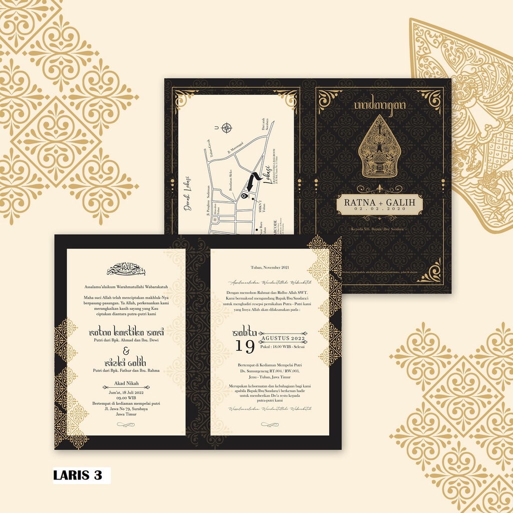 Jual Undangan Pernikahan | Ngunduh Mantu | Walimatul Ursy | Undangan ...