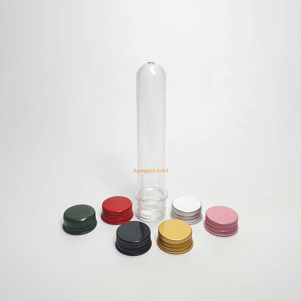 Jual Botol Pet 40 ml Tabung Natural Tutup Alu Neck 28 / Botol Pet ...