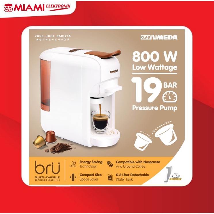 Jual Umeda Bru Mesin Kopi Multi Kapsul / Nespresso Capsule Coffee Maker ...