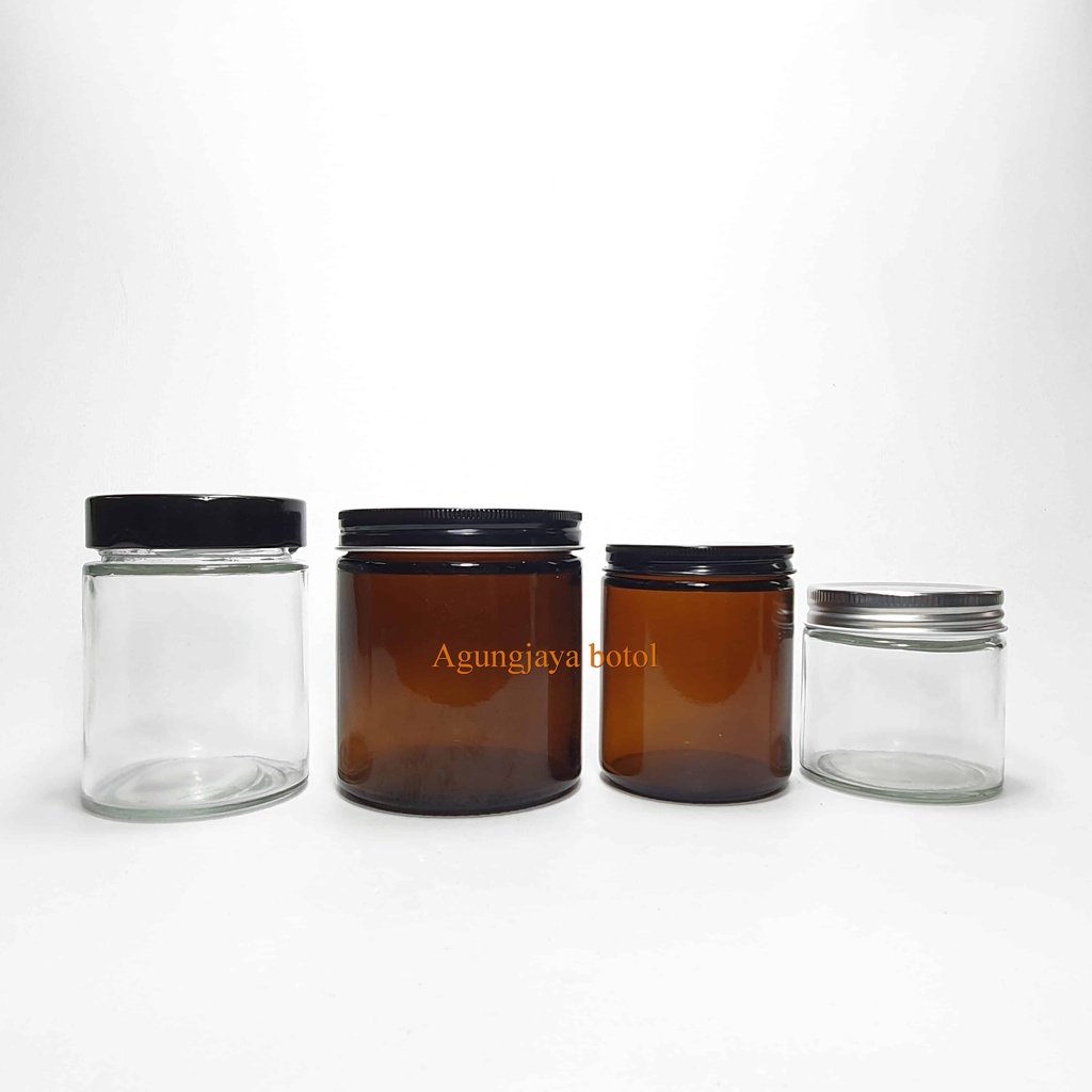 Jual Jar Kaca 500 Ml Tabung Amber / Jar Kaca / Toples Kaca / Jar Madu ...