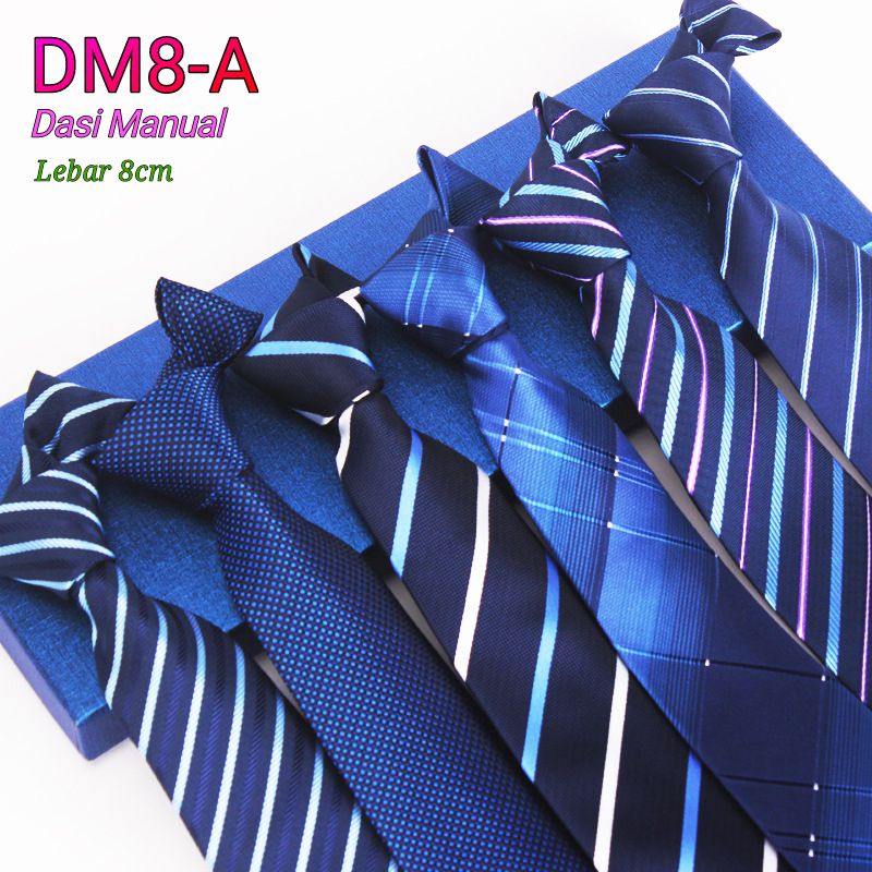 Jual Dasi Pria Manual Panjang Formal DM8-A Lebar 8cm | Shopee Indonesia