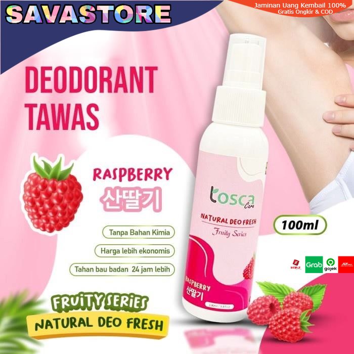 Jual NATURAL DEODORANT AROMA BUAH SPRAY 100ML - DEODORANT TAWAS CAIR ...