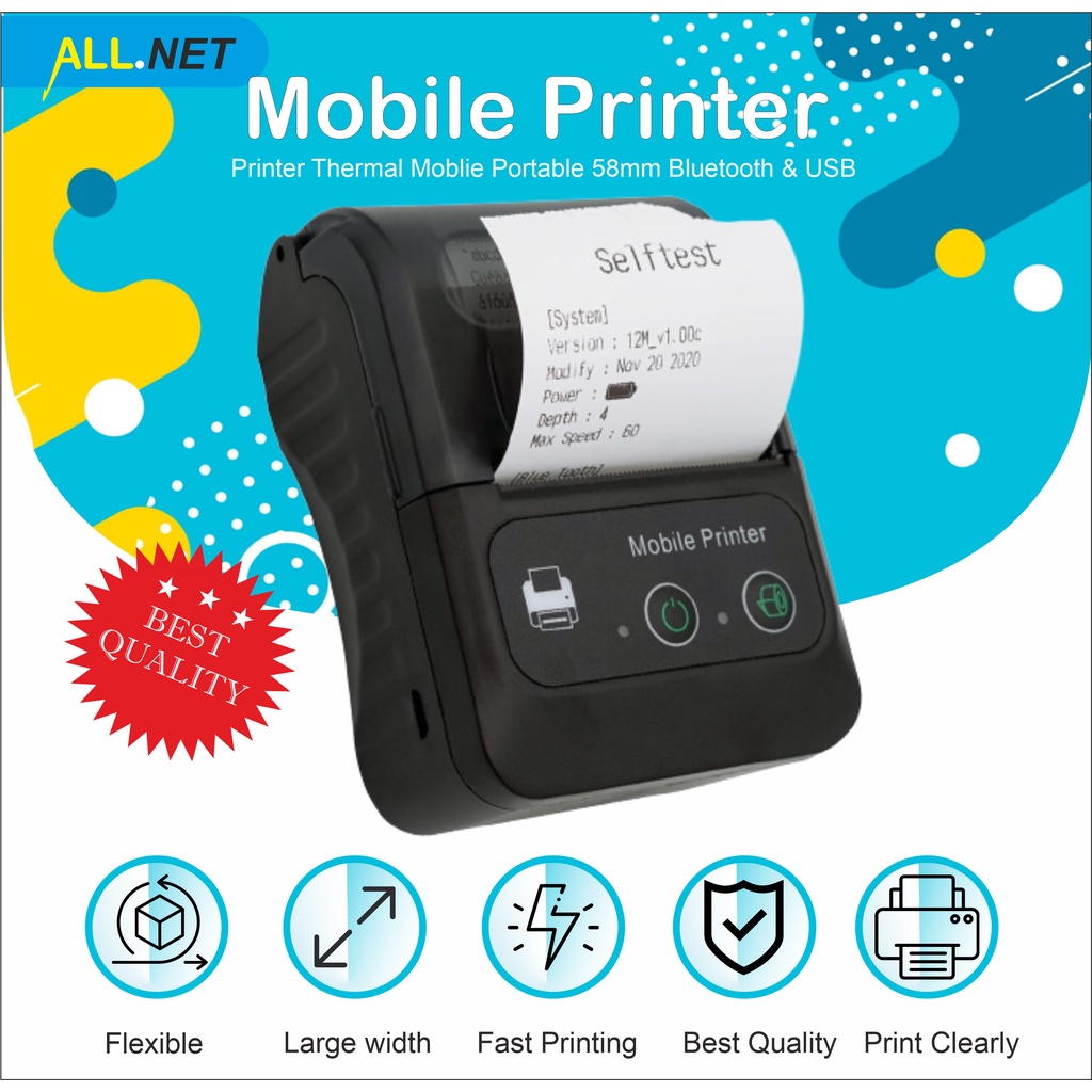 Jual Printer Bluetooth Baterai Portable Mobile Thermal Struk Kasir/Ppob 58Mm Iware X-583 58MM ...