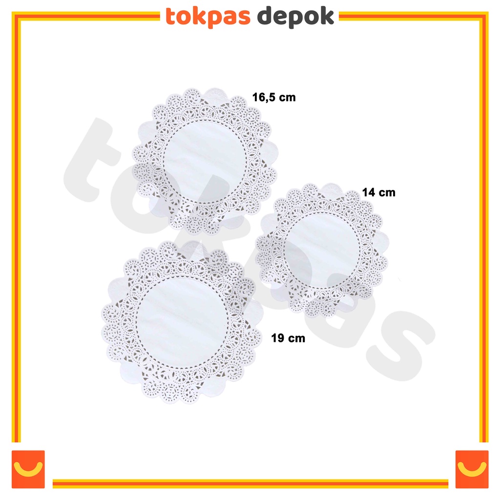 Jual Alas Kertas Tatakan Kue Renda / Alas Toples Kue Kering Bulat Renda ...