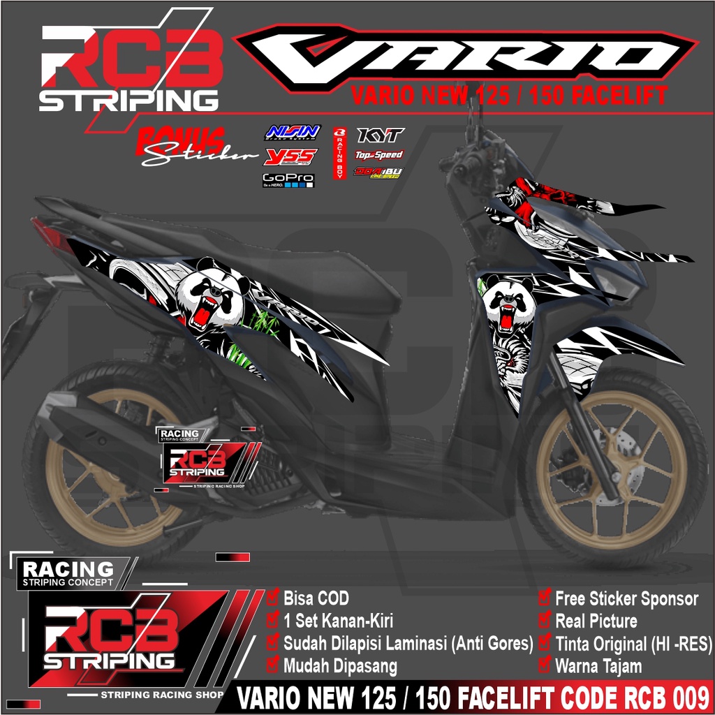 Jual Vario New Stiker Striping VARIO FACELIFT - Stiker Motor Honda New ...