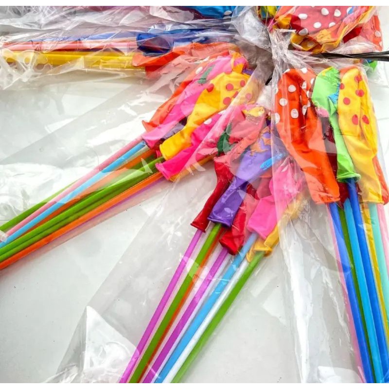 Jual Balon Gagang Isi 10 pcs (include semuanya siap pakai) | Shopee ...