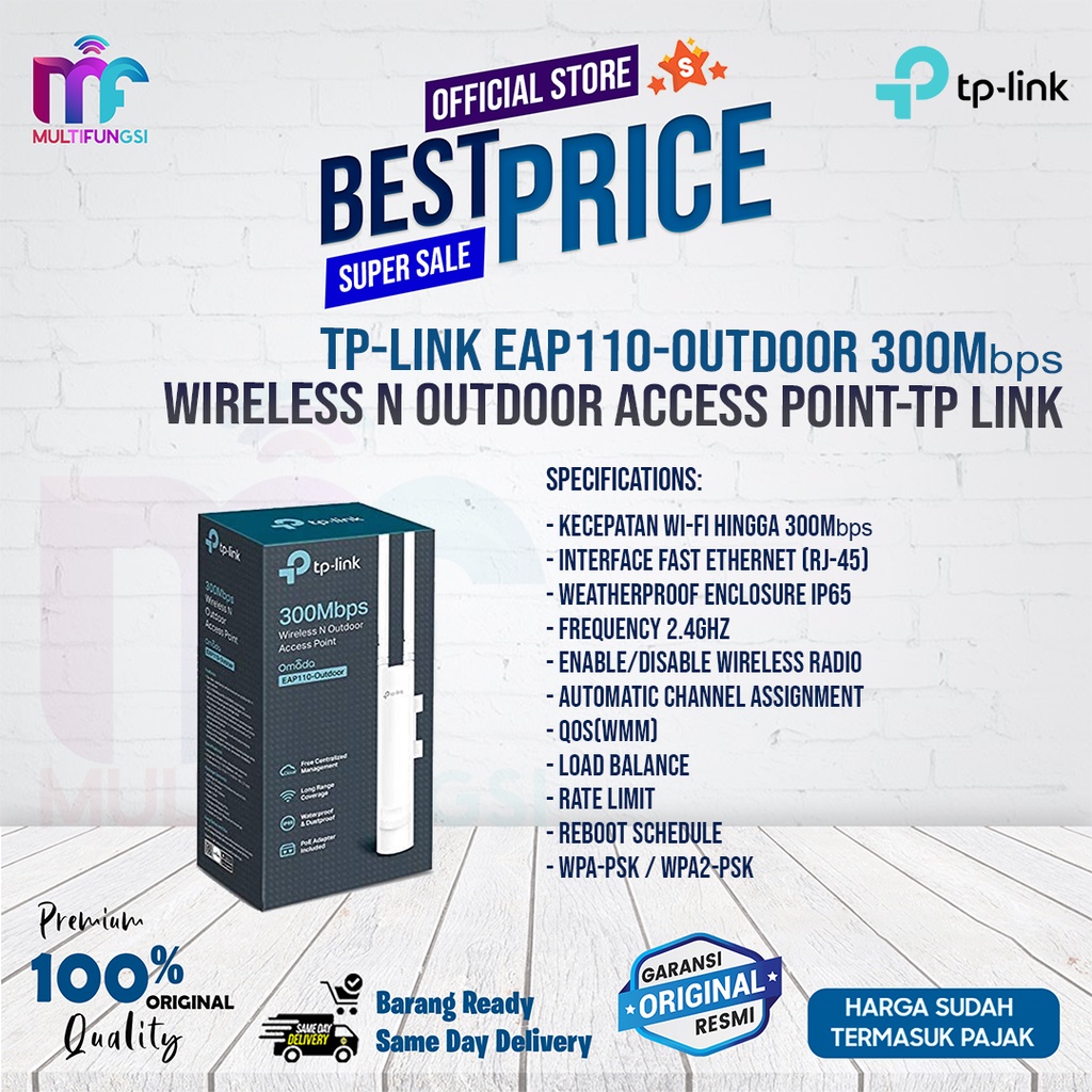 Jual TP-LINK EAP110-Outdoor 300Mbps Wireless N Outdoor Access Point ...